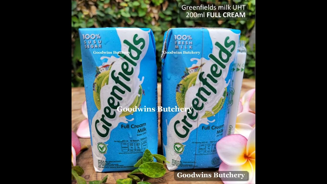 GREENFIELDS UHT milk 1000ml 200ml 125ml full cream skim milk low fat chocomalt strawberry