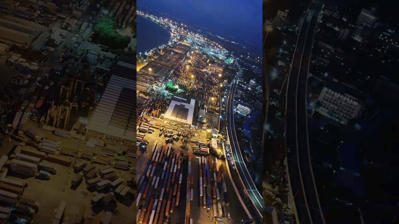 Chattogram Sea Port, Chittagong , Bangladesh 🇧🇩. Drone View 4K.