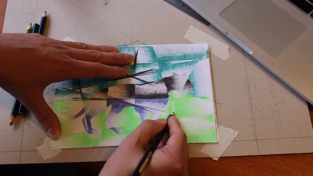 Yr 9   Shattered Value Drawing 3