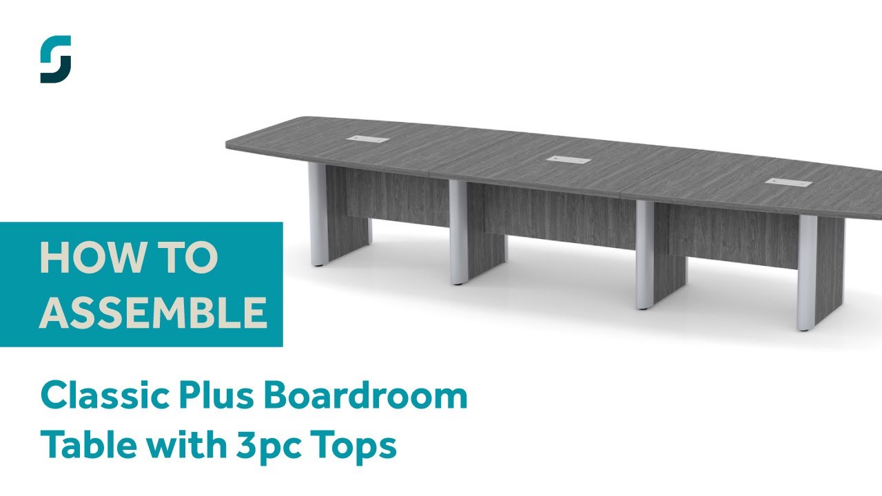 Classic Plus Boardroom Table (3pc Top & 4 Legs PL337T or PL338T) Assembly Instructions