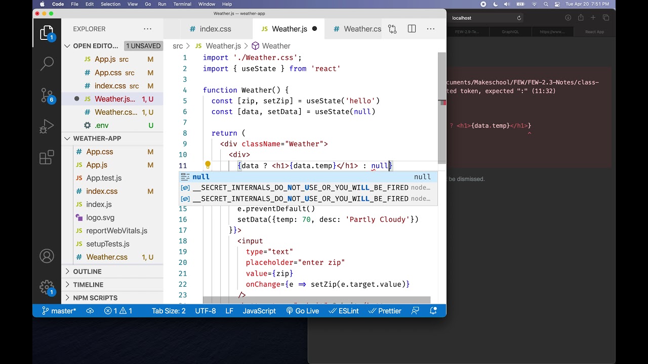 Weather 3 - API App with React