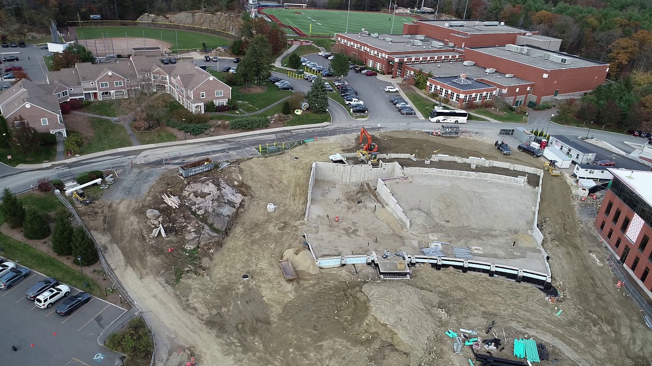 Windover Construction - Drone Footage of Endicott College Wax Academic Center Phase 2