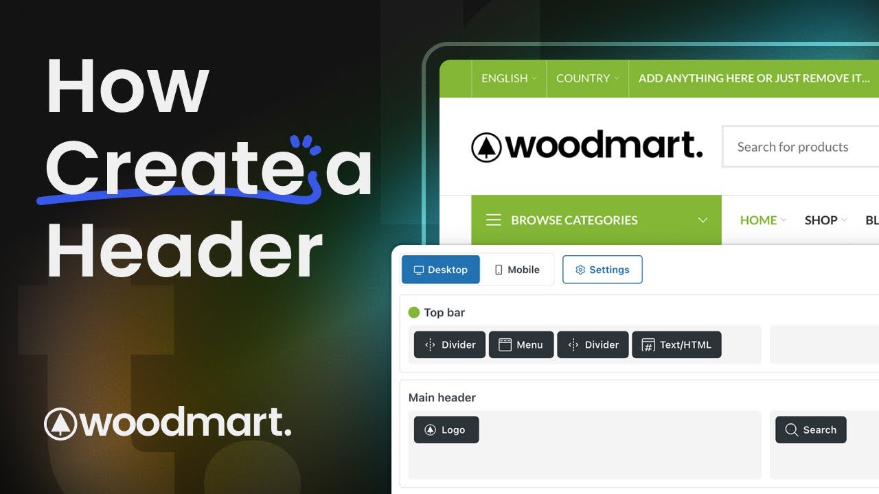 How to create a header with Header builder