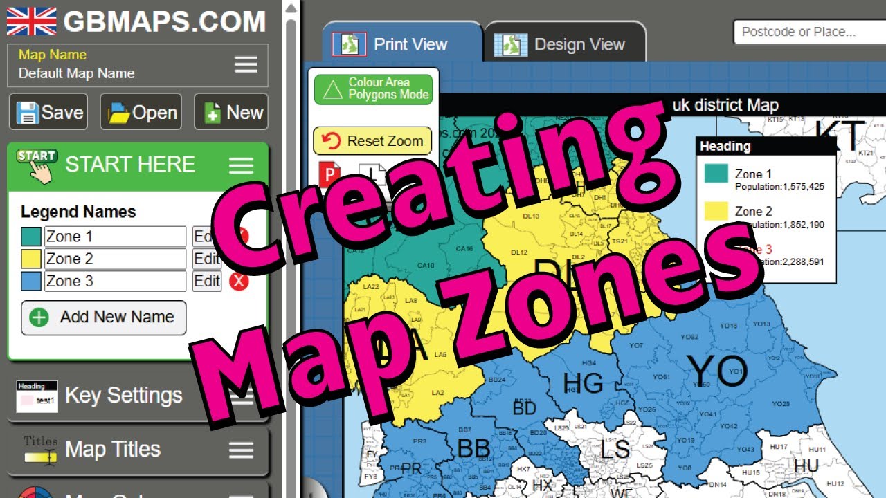 How to quickly create a postcode map with GBMaps | Easy UK Map Customisation