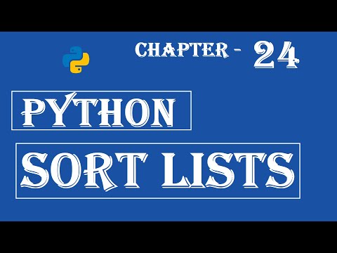 Sort Lists - Python Tutorial - w3Schools - Ch#24 English