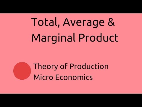 Total, Average and Marginal Product Video Lecture - UPSC