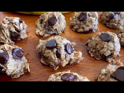 3 INGREDIENT Banana Oatmeal Cookies!