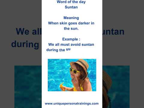 Suntan | what does it mean | English idioms #english #idioms |गर्मियों वाली इंग्लिश | Summer Vocab