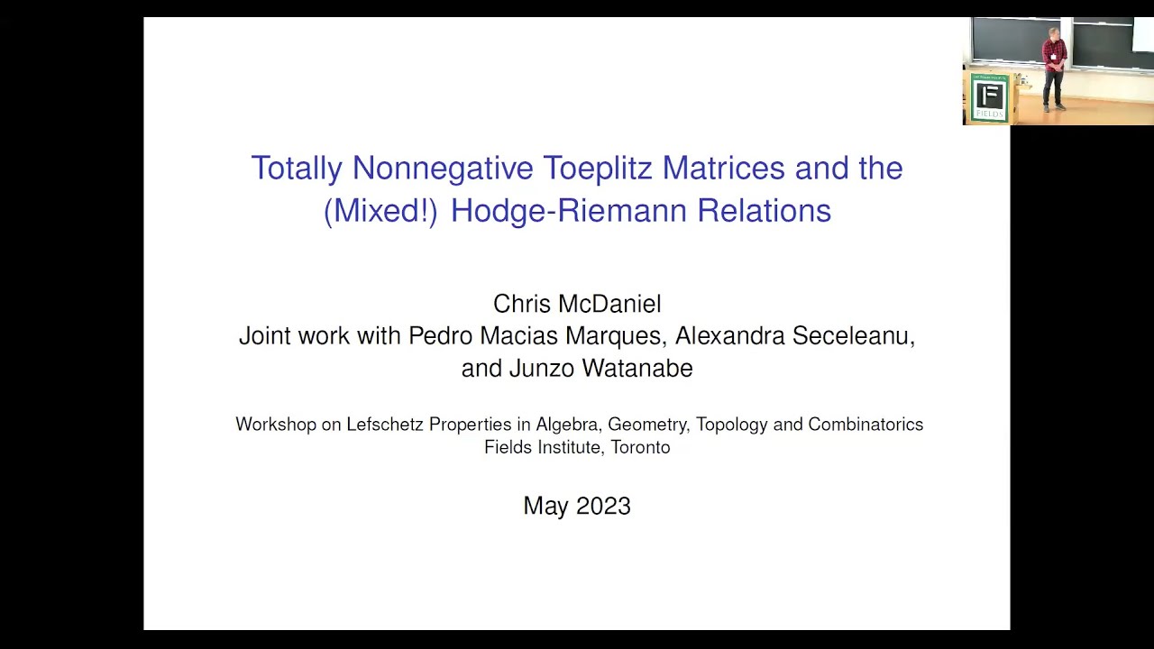 Totally Nonnegative Toeplitz Matrices and the Hodge-Riemann Relations