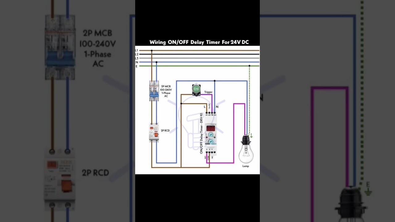 wiring on / off Delay Timer #electrical #shortvideo #viralvideo