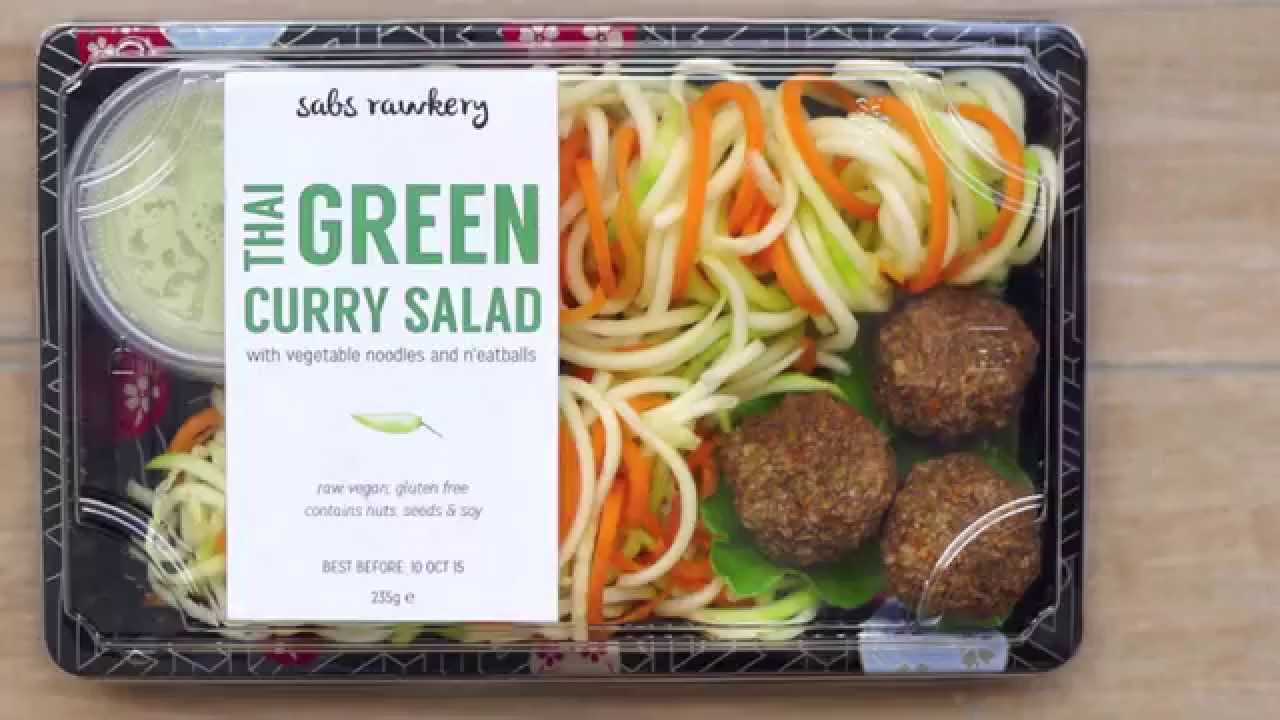 Matthew Kenney Advanced Raw Cuisine Final Shop Project: Thai Green Curry Cubes & Salad Kit