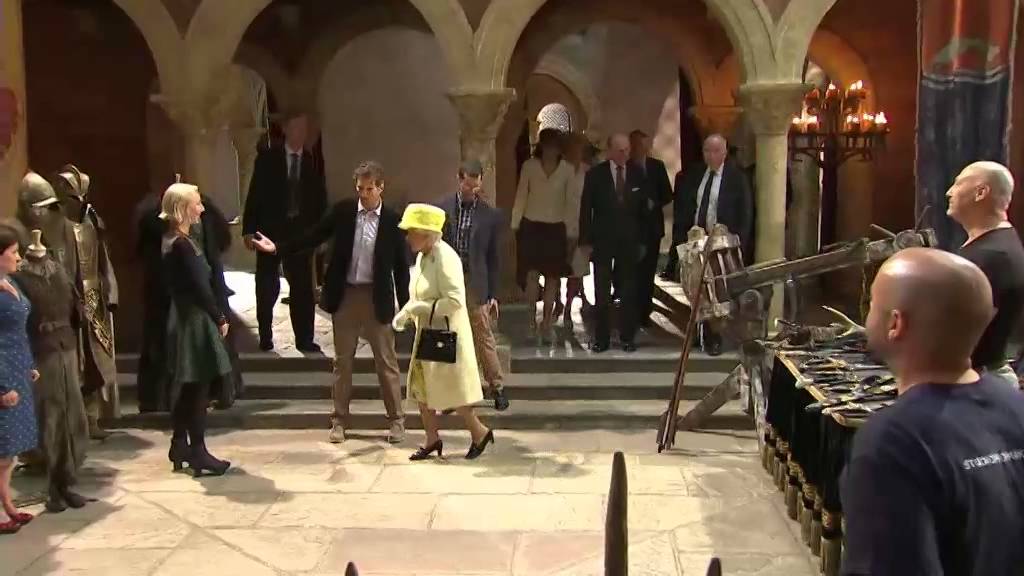 Queen Elizabeth II visits Game of Thrones