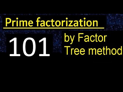 Prime factorization of 101 by factor tree method . Factor tree of 101 . How to find prime factors