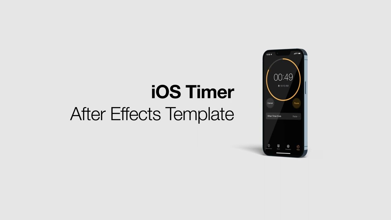 iOS Timer – Free After Effects template