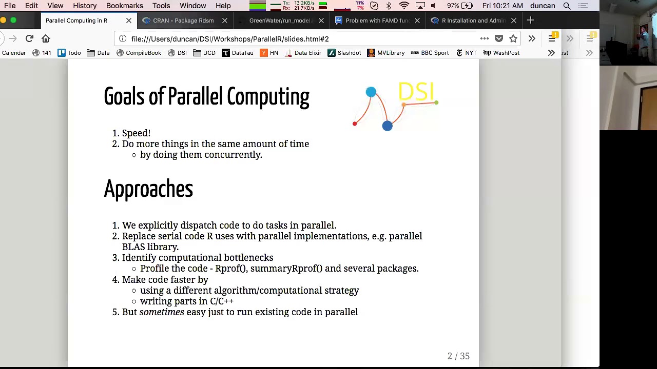 DSI Workshop Parallel Computing in R