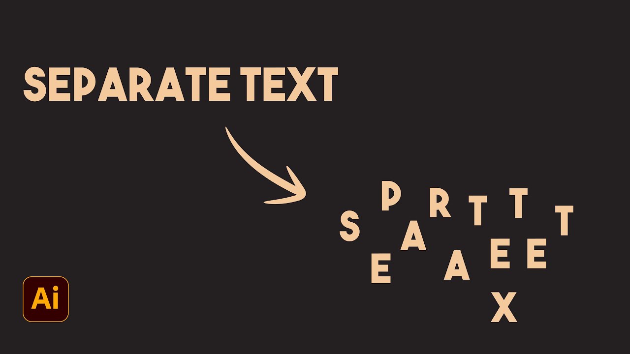 Separate Text in Illustrator