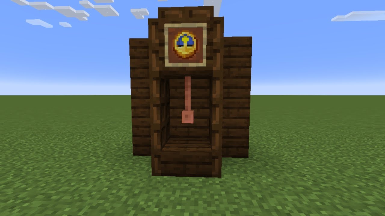 Minecraft Build Hacks- Grandfather Clock! #Shorts
