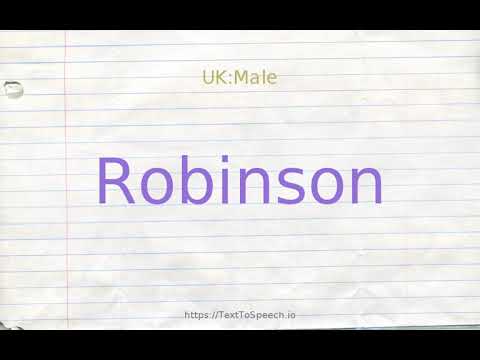 How to pronounce robinson