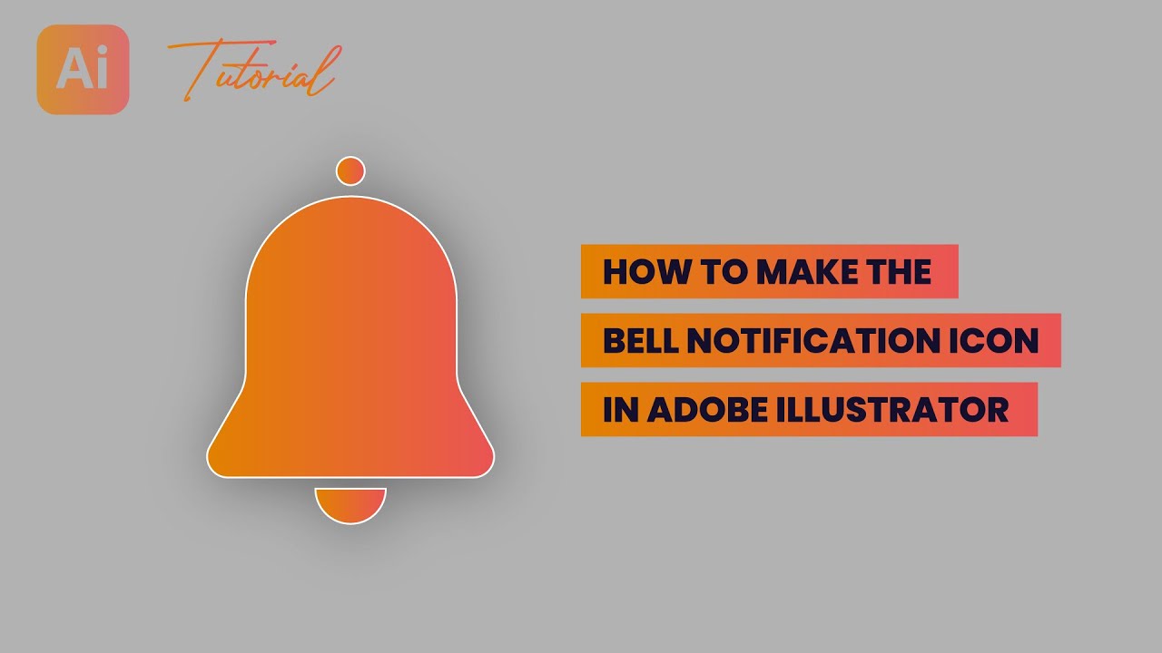 How To Make A Bell Notification Icon In Adobe Illustrator
