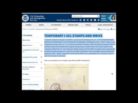 Temporary i 551 Stamps and MRIVS. What is an ADIT stamp?