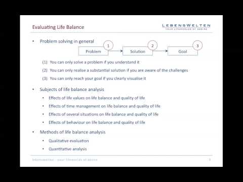 Cognitive and Emotive Life Balance Strategies