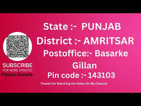 Punjab Amritsar Basarke gillan Ka pin code 143103 / Amritsar Basarke gillan ka post office