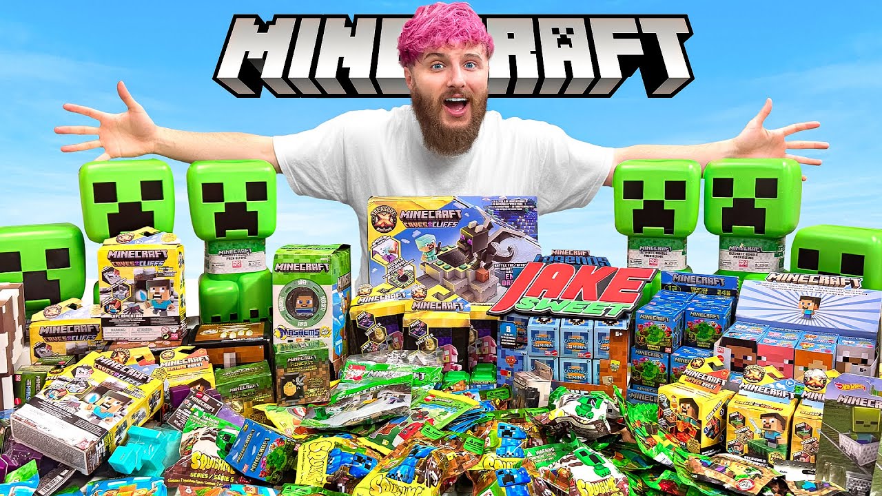 Opening 100 Mystery Minecraft Toys! (Ultra Rare!)