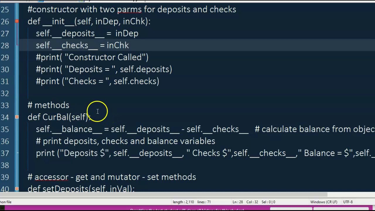 Assignment 8 in Python Video