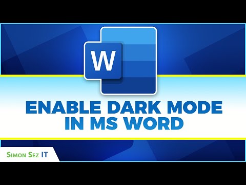 How to Enable Dark Mode in Microsoft Word 2021/365
