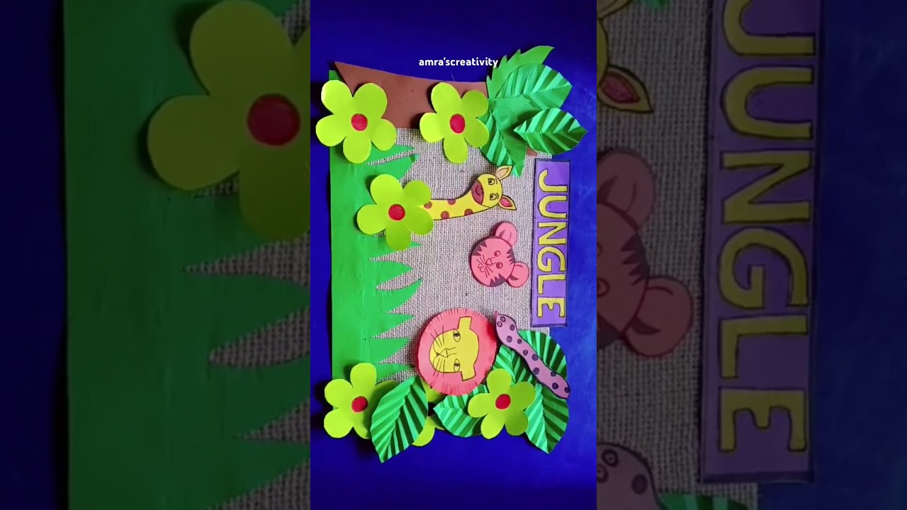 Jungle theme decore for preschool✨🌿🐵🐯 #schooldecorationideas #preschool #junglebook #trending #art