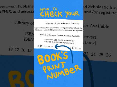 How to check the print edition of your book 📘 #booktube