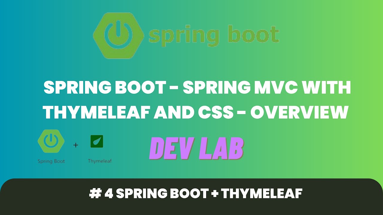 4 Spring Boot   Spring MVC with Thymeleaf and CSS   Overview