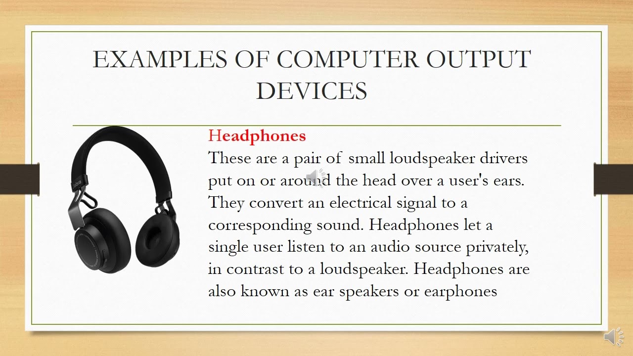 COMPUTER OUTPUT DEVICES NOTES: GRADE 7 COMPUTER SCIENCE