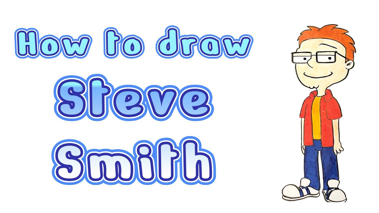 Steve Smith - how to Draw with Markers. American Dad Drawing