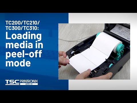TSC TC200/TC210/TC300/TC310: Loading media in peel-off mode