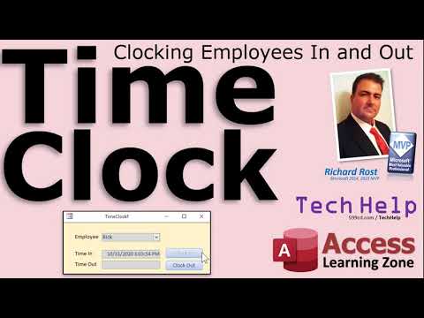 Create a Time Clock Form in Microsoft Access. Clock In and Out using Buttons, Prevent Manual Entry