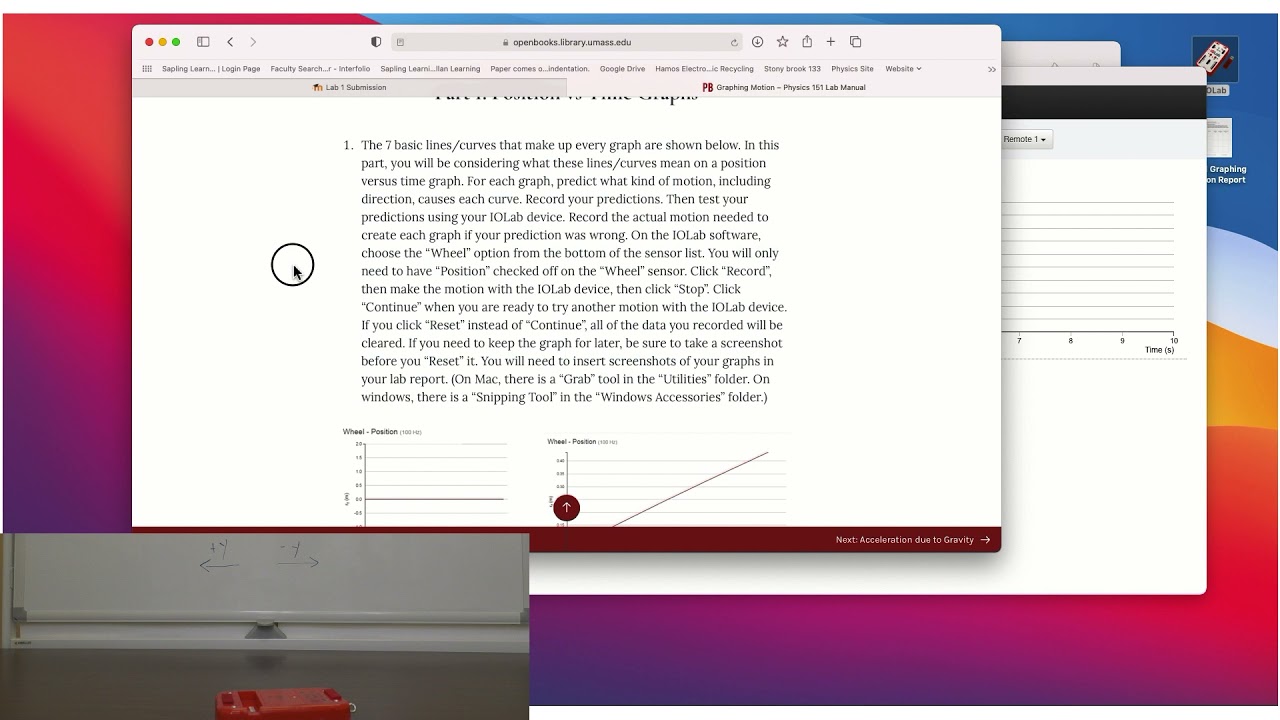 Graphing Motion Lab Setup P151