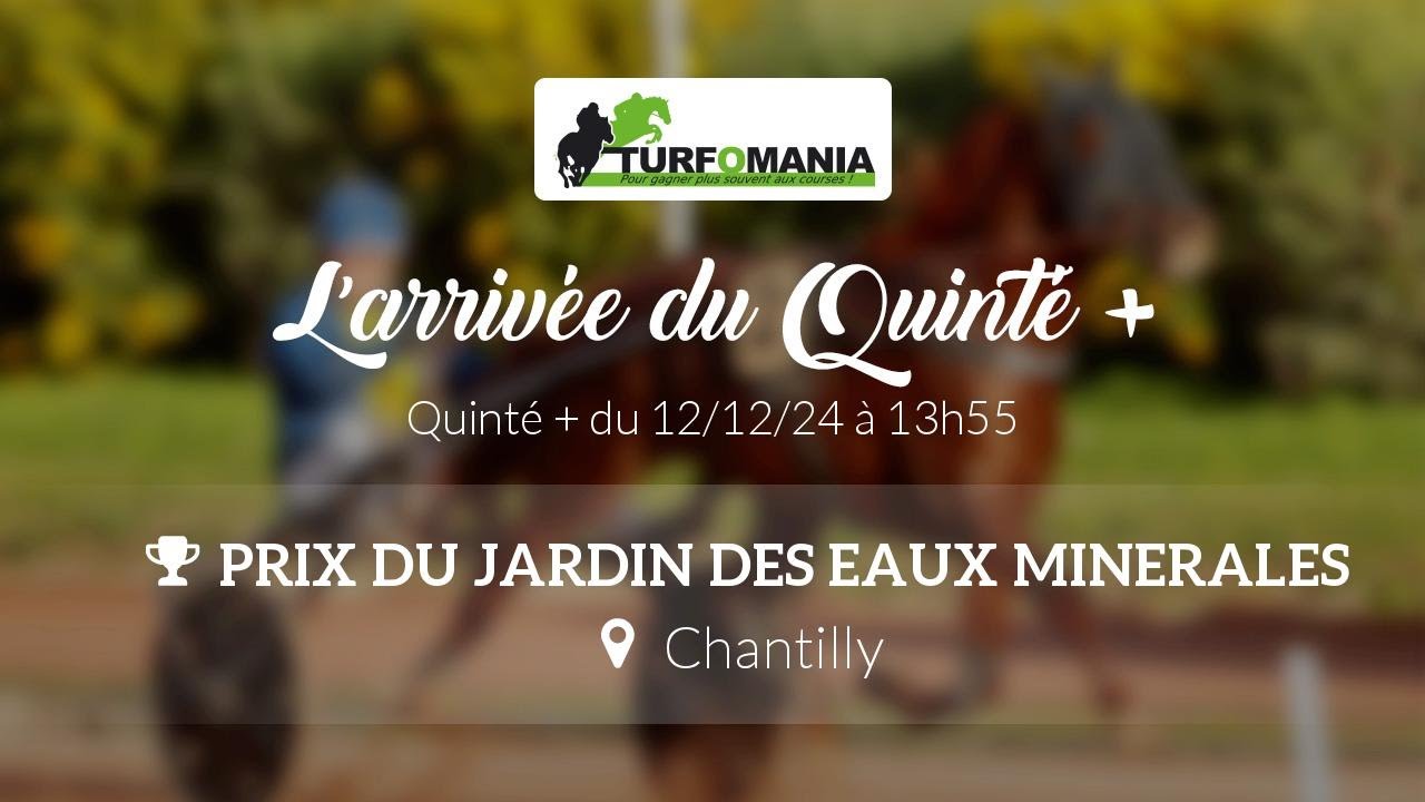 Turfomania Arrivée quinté du Jeudi 12 Décembre 2024