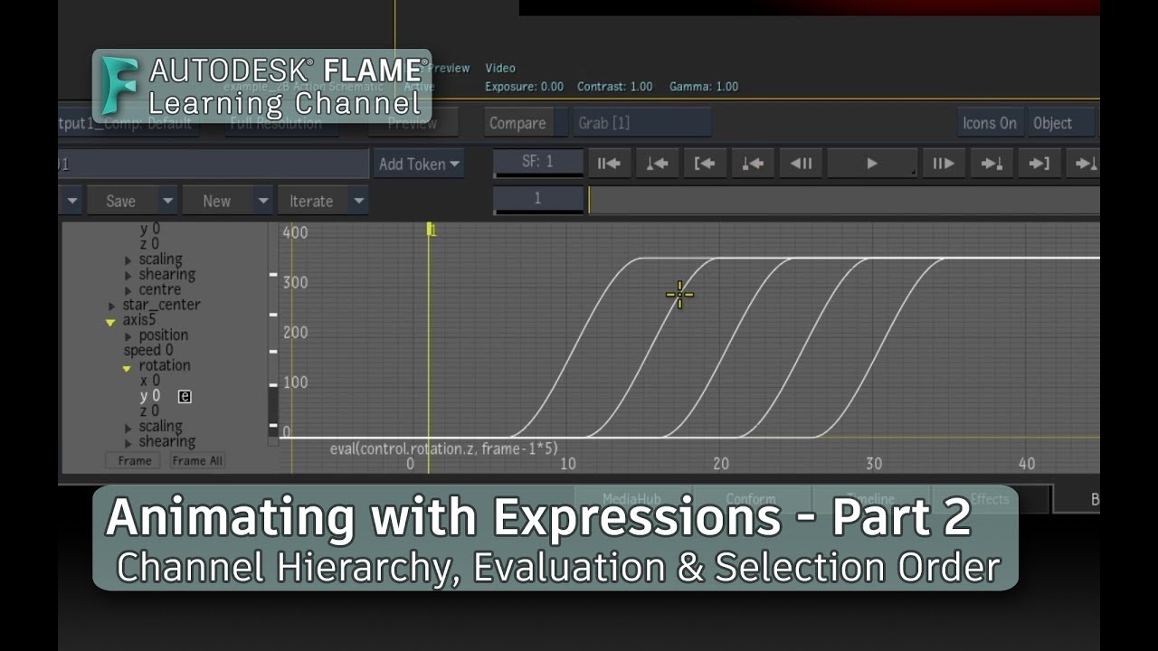 Animating with Expressions - P2 - Channel Hierarchy, Evaluation & Selection Order - Flame 2019.2