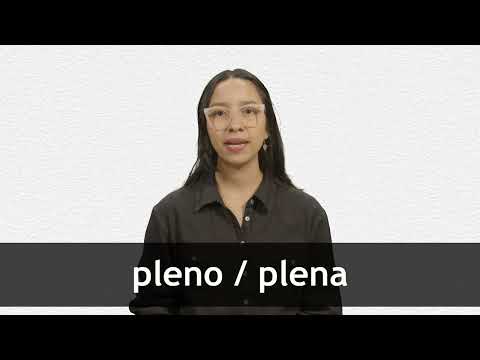 How to pronounce PLENO / PLENA in Latin American Spanish