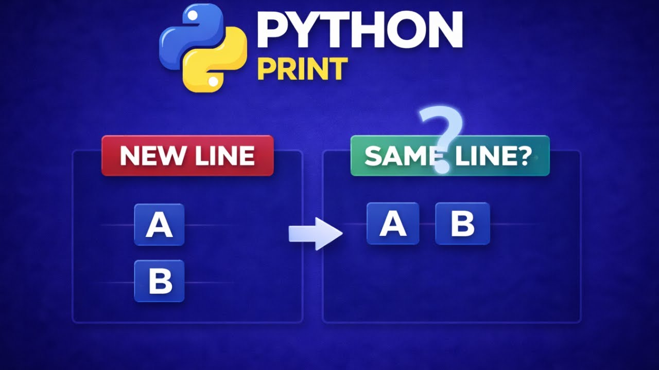 Why Python print() Goes to a new line | How to print on the same line