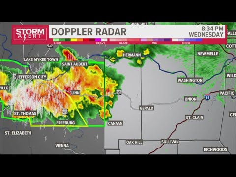 Severe thunderstorms slam Mid-Missouri, make their way toward St. Louis area