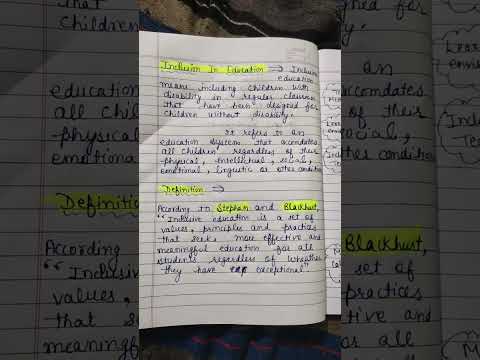 Inclusive education || definition, scope and advantage || b.ed 4th sem ||hpu ||