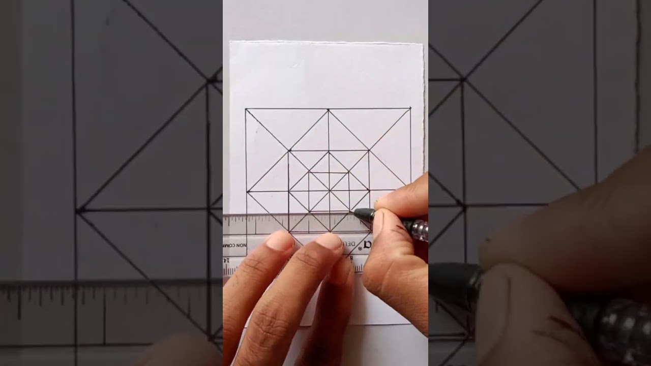 #geometric #square #blackandwhite #painting #shorts #trending #new #drawing #tutorial #viralvideo