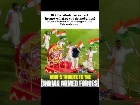 BCCI’s Emotional Tribute to the Indian Armed Forces at IPL 2025 #shortsfeed #cricketlover #dcvspbks
