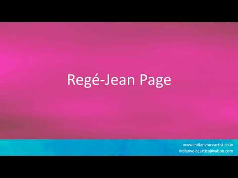 Pronunciation of the word(s) "Regé-Jean Page".