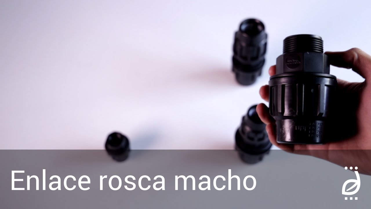 Enlace rosca macho polietileno. Accesorio tuberías
