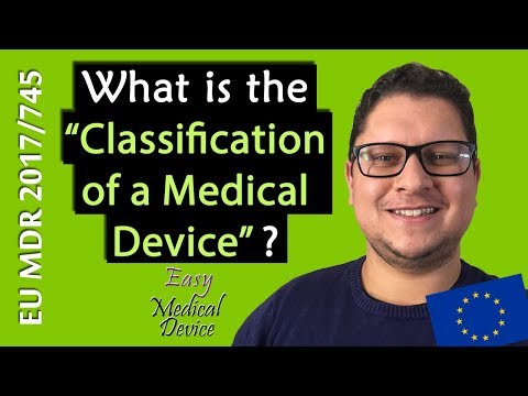 Classification Medical Device in EU (Medical Device Regulation MDR 2017/745)