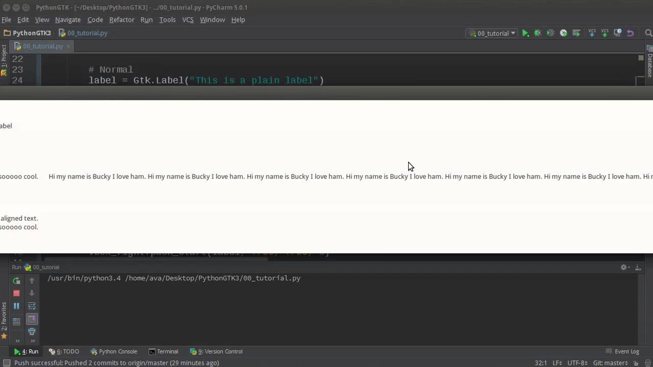 Python GUI Development with GTK+ 3 - Tutorial 10 - Text Styling