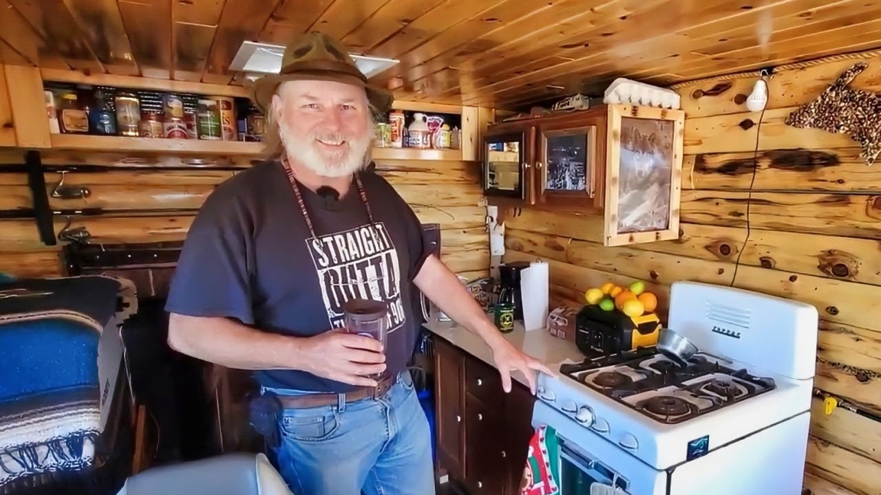 This Old Box Van Has Been Turned Into a Cozy Log Cabin for the Ultimate ...